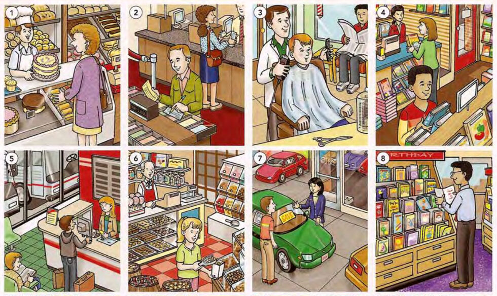 Learn Vocabulary Through Pictures - Places Around Town I - English ...