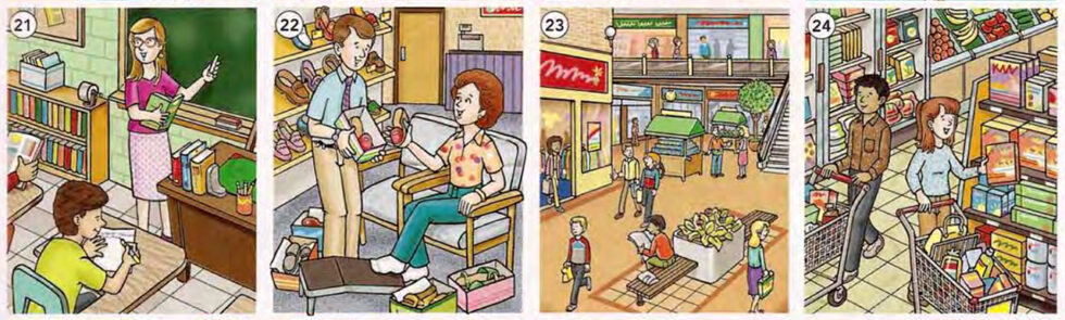 Learn Vocabulary Through Pictures - Places Around Town II - English ...