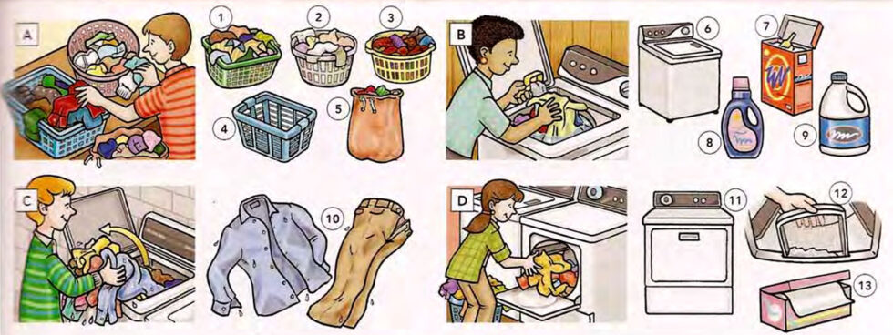 Learn Vocabulary Through Pictures - Laundry - English Practice Online