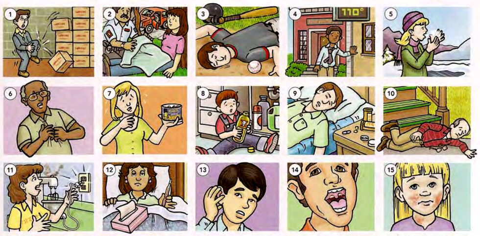 Learn Vocabulary Through Pictures - Medical Emergencies and Illnesses ...