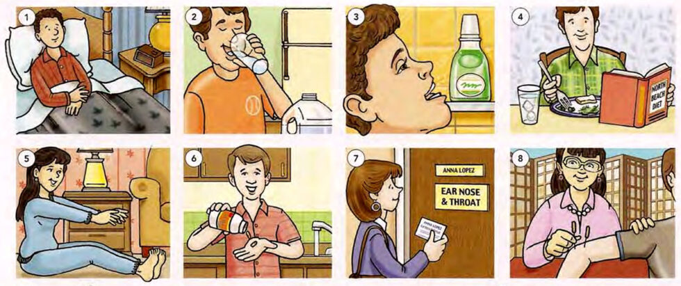 Learn Vocabulary Through Pictures - Medical Advice - English Practice ...