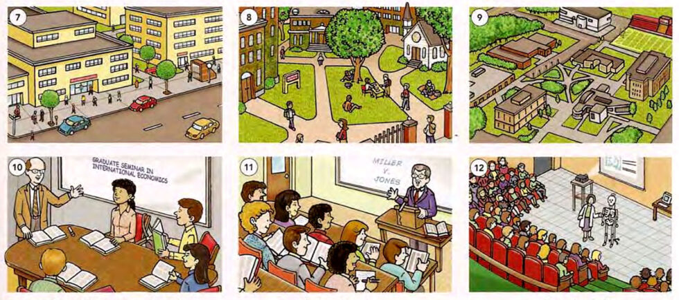 Learn Vocabulary Through Pictures - Types of Schools - English Practice ...