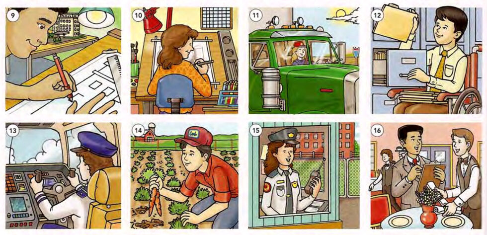 Learn Vocabulary Through Pictures - Job Skills and Activities - English ...