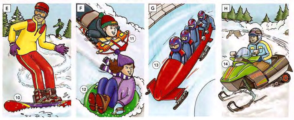 Learn Vocabulary Through Pictures - Winter Sports and Recreation ...